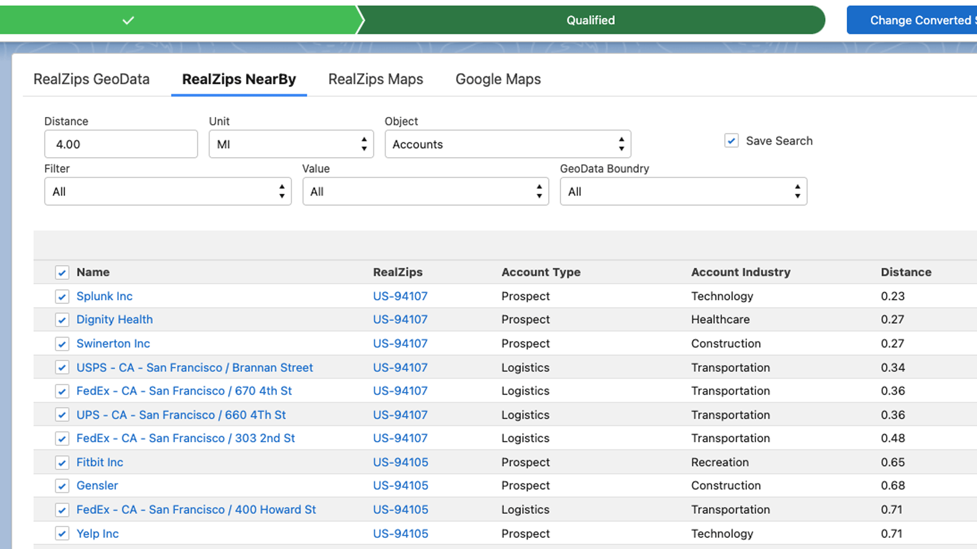 Salesforce-native GeoData Platform - RealZips